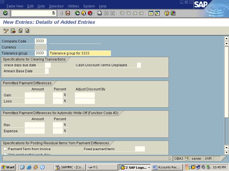 Configuration Of Accounts Receivable Configuration Of Accounts