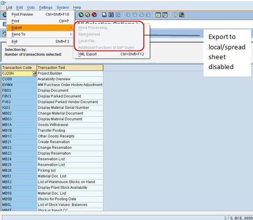 Enable Save To Local File Option In Sap Basis