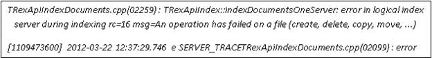 Join Index Create Error When Indexing Data From Sap Netweaver Bw To Bw Accelerator