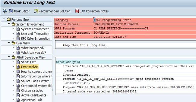 LOAD_PROGRAM_INTF_MISMATCH Runtime Error LOAD_PROGRAM_INTF_MISMATCH Runtime Error