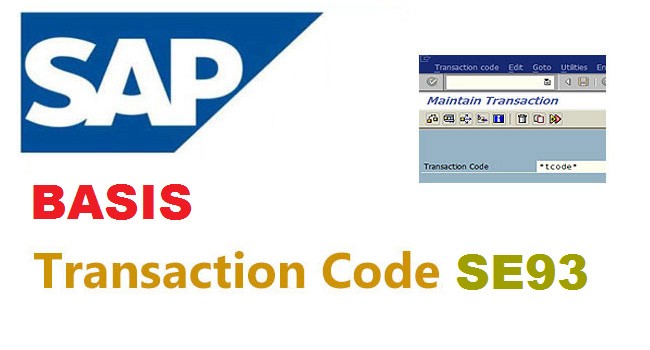 Create Transaction Code In Sap Tcode Se93 Basis Stechies