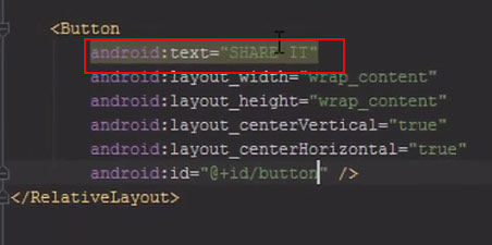 Share Button in Android App