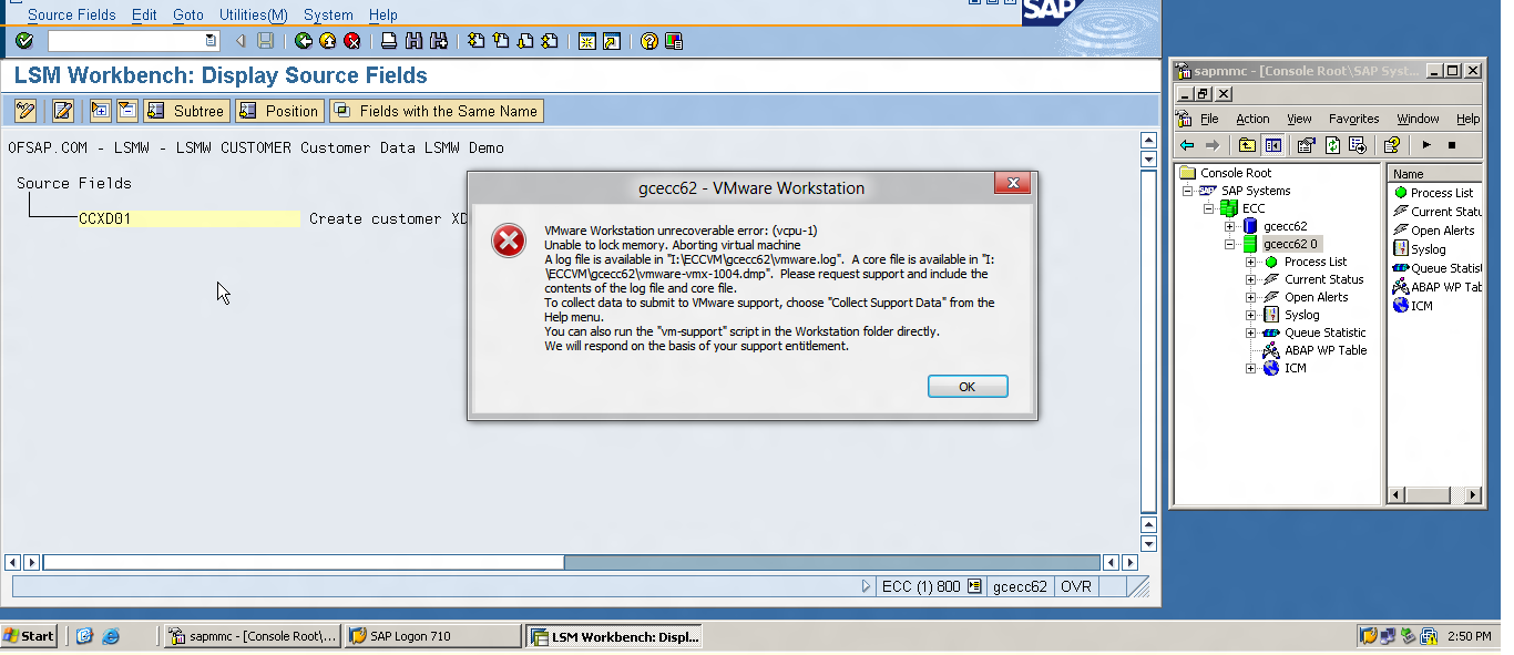 Error Vmware Workstation Unrecoverable Error Vcpu 0