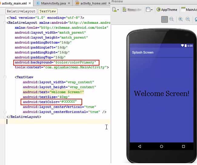 Splash Screen in Android Studio Example Splash Screen in Android Studio Example