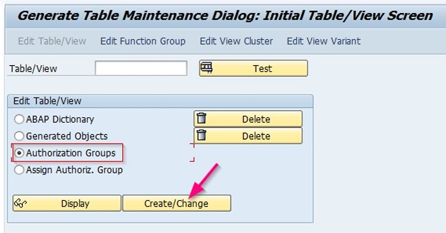 Create Authorization Group and Assign Table Create Authorization Group and Assign Table
