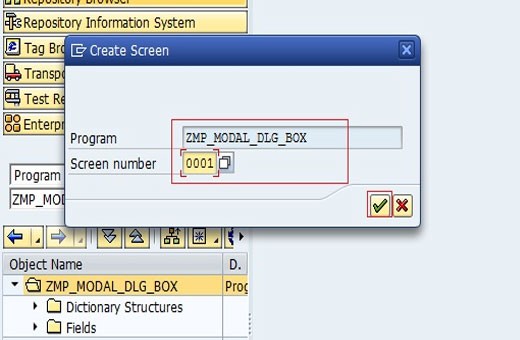 Pop Up Dialog Screens