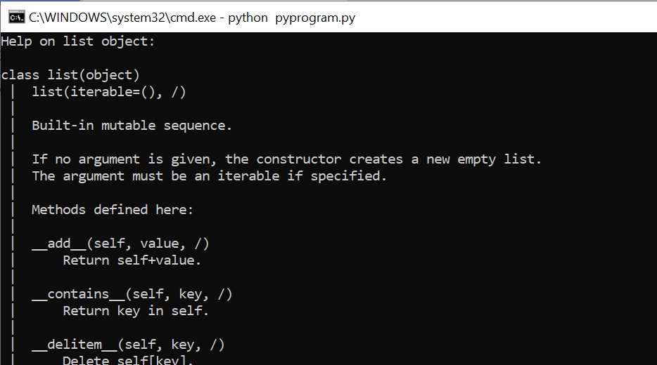 Python s Help Function