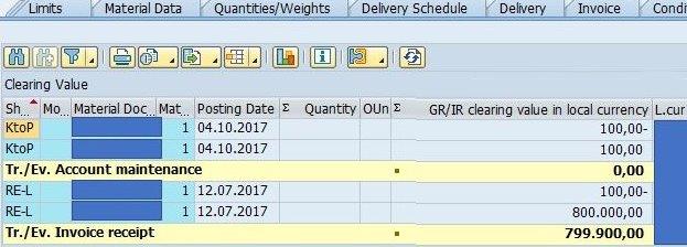 How does MR11/MR11SHOW update PO history