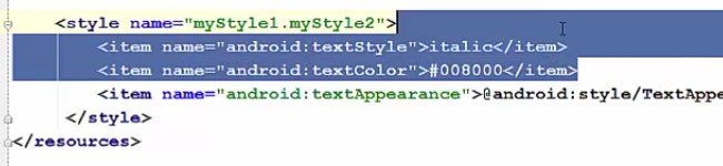 Style Inheritance in Android