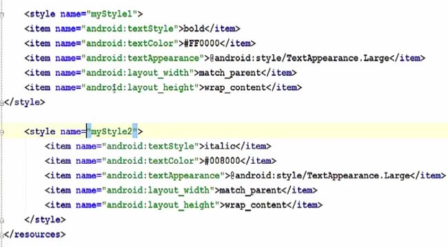 Style Inheritance In Android