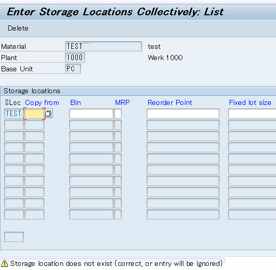 Storage Location Does Not Exist Correct Or Entry Will Be Ignored Generated 3235