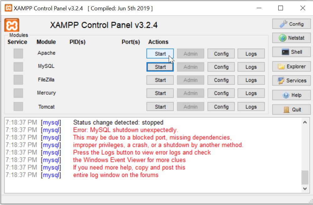 XAMPP - MySQL Shutdown Unexpectedly (Fixed) XAMPP - MySQL Shutdown Unexpectedly (Fixed)